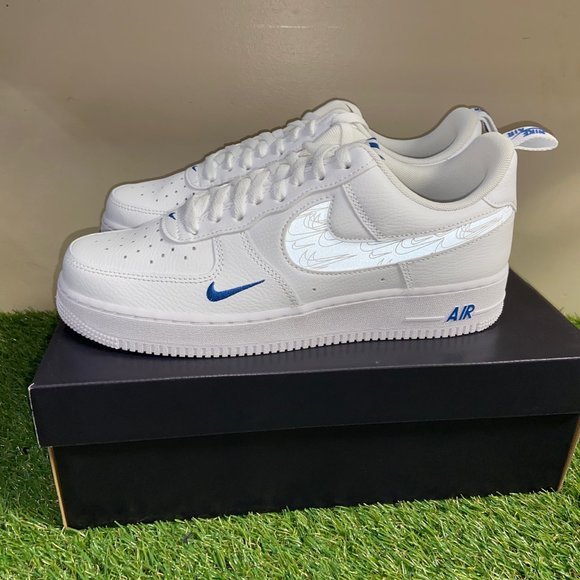 Nike | Shoes | Nike Air Force 7 Reflective Multi Swoosh White Blue ...